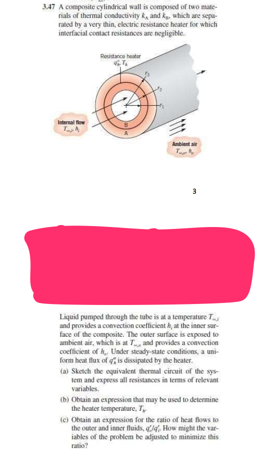 Solved 3.47 A composite cylindrical wall is composed of two | Chegg.com