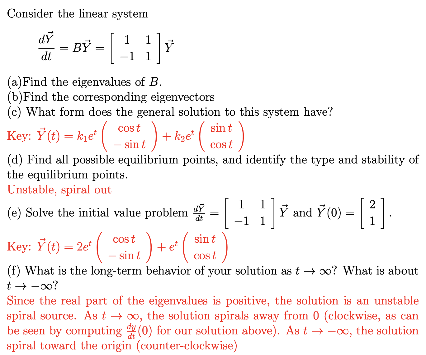 Solved Consider the linear | Chegg.com