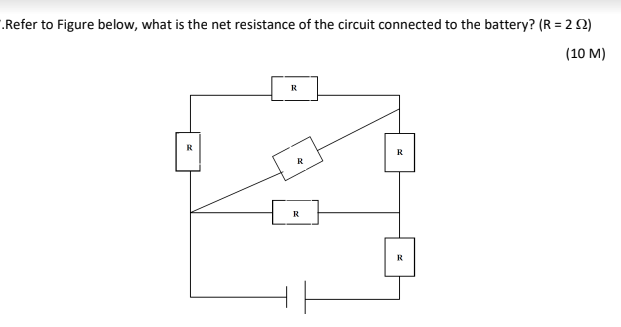 Solved Refer to Figure below, what is the net resistance of | Chegg.com
