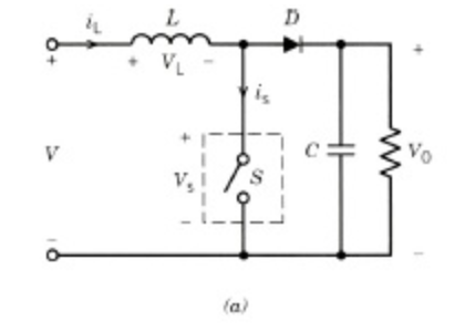 Solved The boost converter below is used to charge a battery | Chegg.com