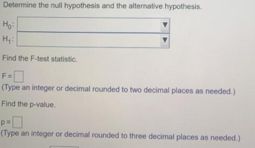 Solved Determine the null hypothesis and the alternative | Chegg.com