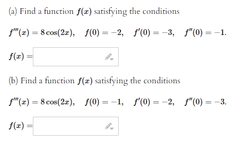 Solved (a) Find a function f(x) satisfying the conditions | Chegg.com
