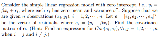 Solved IT Consider the simple linear regression model with | Chegg.com
