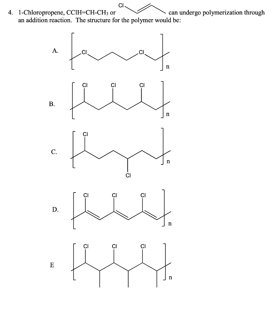 Addition Polymerization 1 Propene