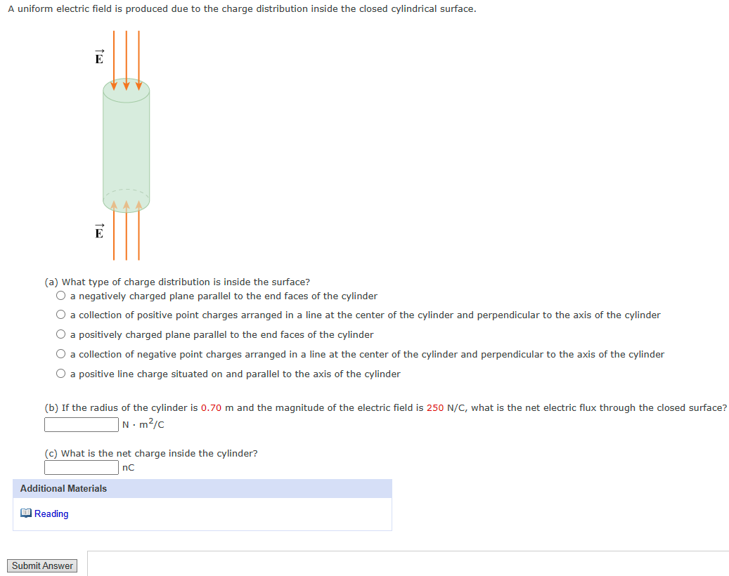 Solved (a) What type of charge distribution is inside the | Chegg.com