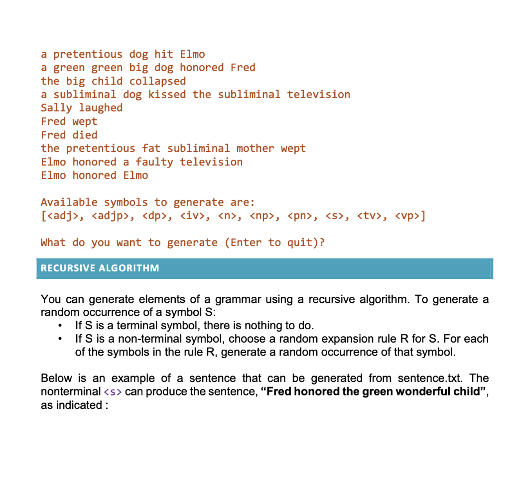 Solved CS145 – PROGRAMMING ASSIGNMENT #4 GRAMMER SOLVER | Chegg.com