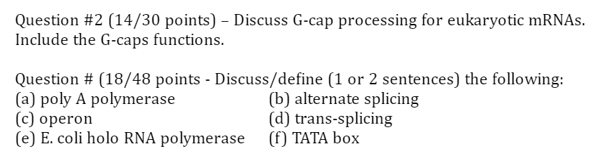 Solved Question #2 (14/30 points) – Discuss G-cap processing | Chegg.com