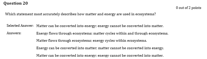 Solved Which statement most accurately describes how matter | Chegg.com