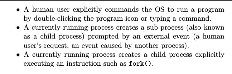 Solved We discussed three different ways a process can be | Chegg.com