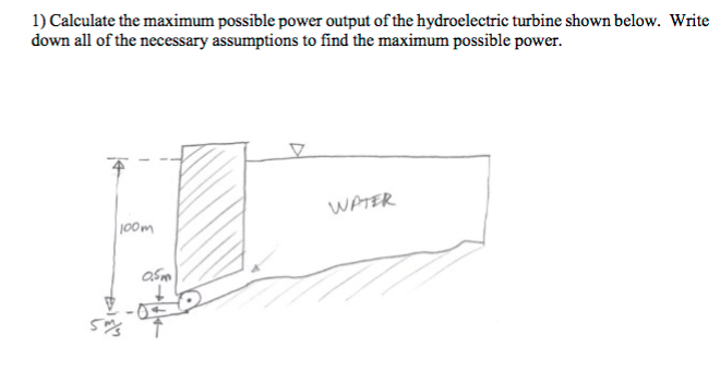 Solved 1) Calculate the maximum possible power output of the | Chegg.com