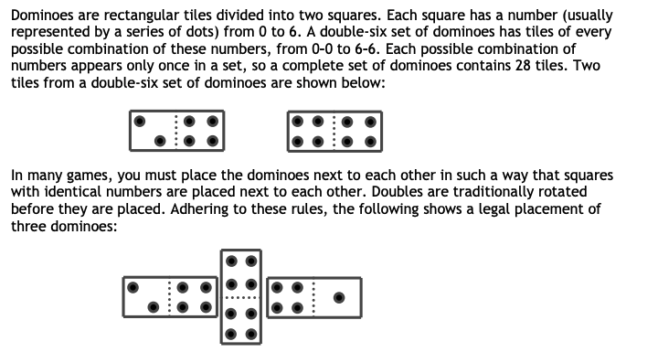 Solved Decide how to use a graph to model the Domino | Chegg.com