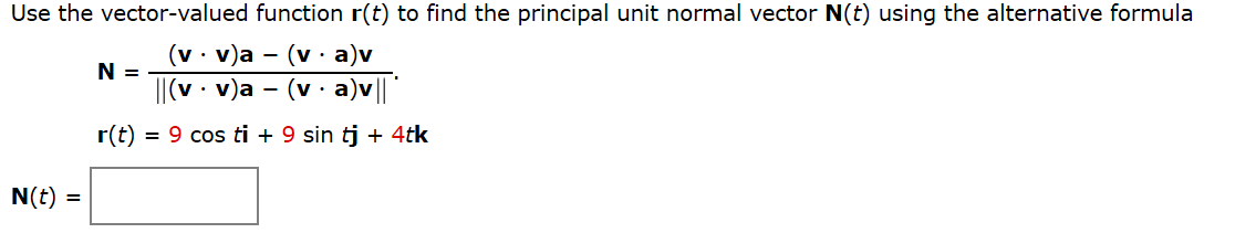 Solved Use The Vector Valued Function Rt To Find The