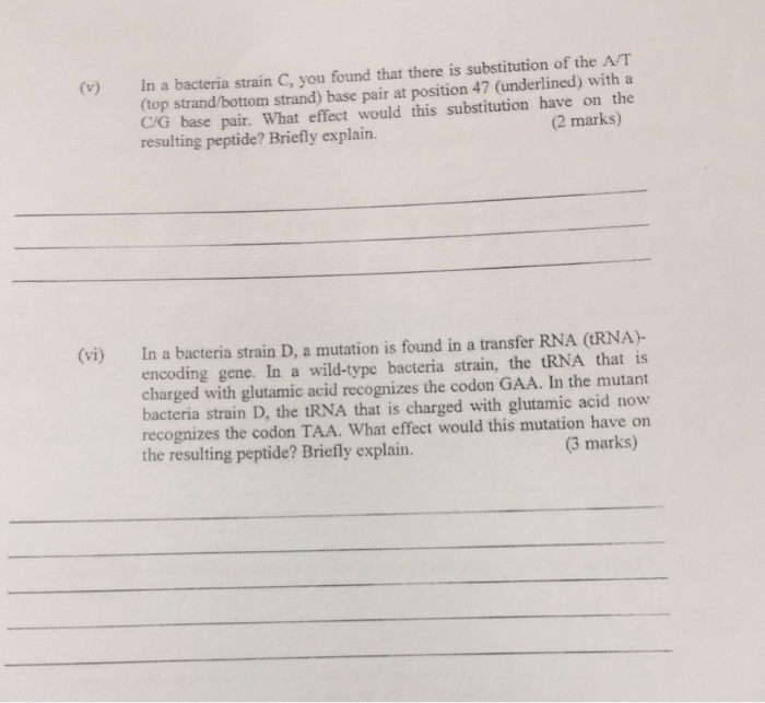 Solved Below is a DNA sequence of part of a hypothetical | Chegg.com
