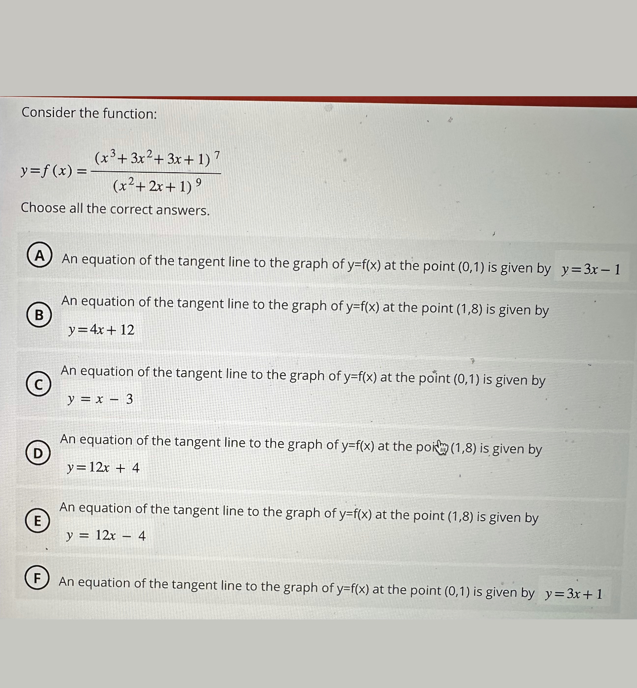 Solved Consider the function: | Chegg.com