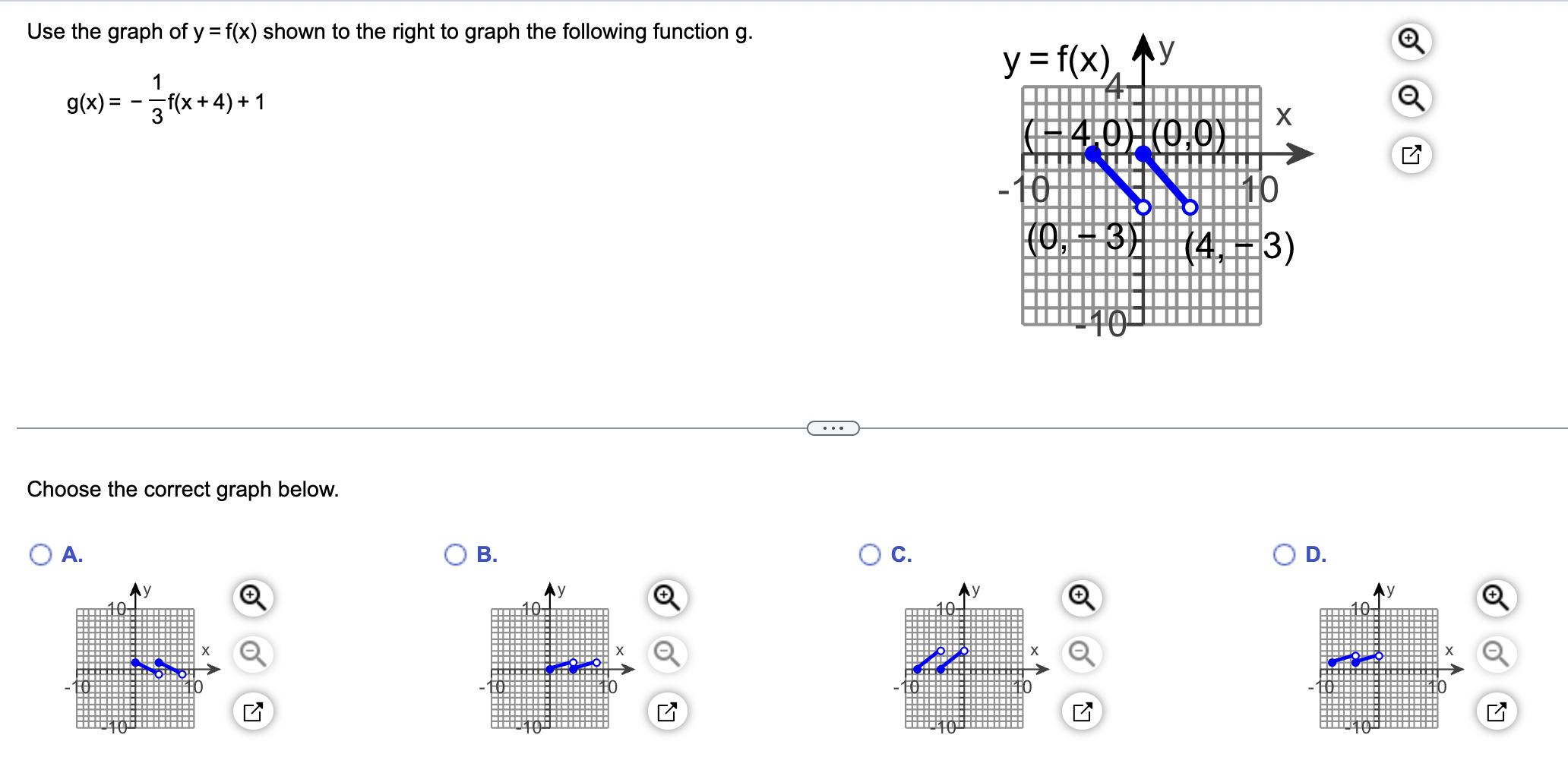 Solved Use the graph of y=f(x) shown to the right to graph | Chegg.com