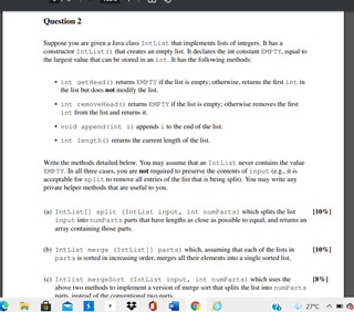 Question 2 Suppose you are given a la cuint list that | Chegg.com