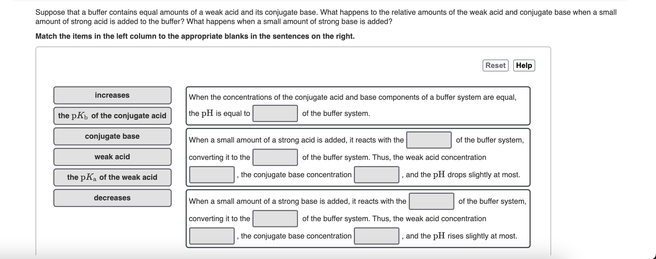 Solved Suppose that a buffer contains equal amounts of a | Chegg.com