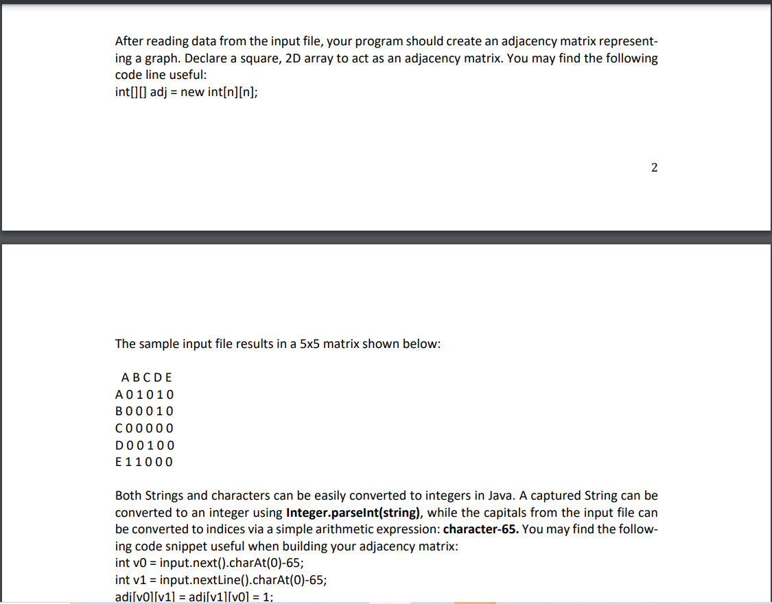 Solved After reading data from the input file, your program | Chegg.com