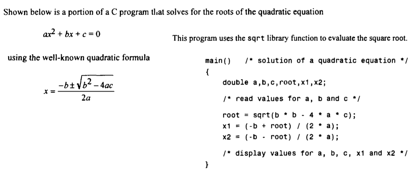 Solved 1. Make a quadratic equation by yourself. 2. Find the | Chegg.com