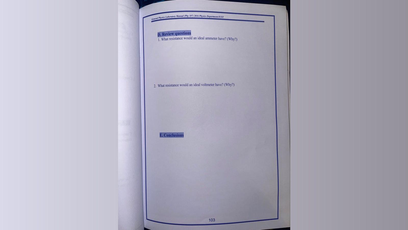 Solved Gral Physics Laboratory Manual (Phy107) 2016 Physics | Chegg.com