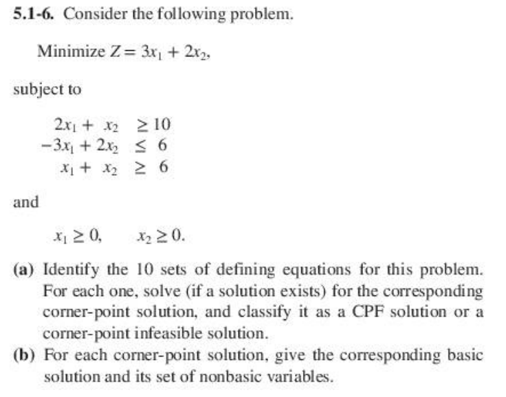 Solved 5.1-6. Consider the following problem. Minimize | Chegg.com