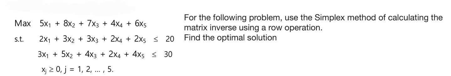 Solved Max s.t. | Chegg.com