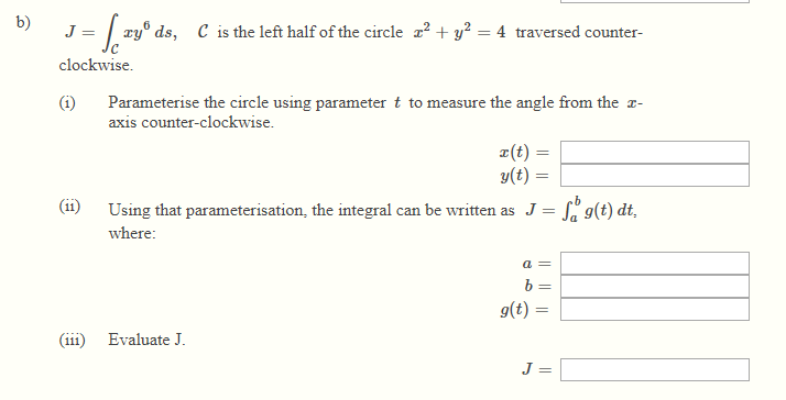 Solved b) Jyo ds, C is the left half of the circle 2 y2 4 | Chegg.com