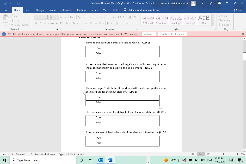 Solved Element and attribute names are case sensitive. [CLO | Chegg.com