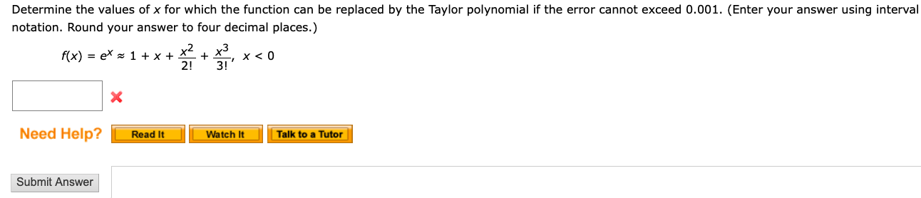 Solved Determine the values of x for which the function can | Chegg.com