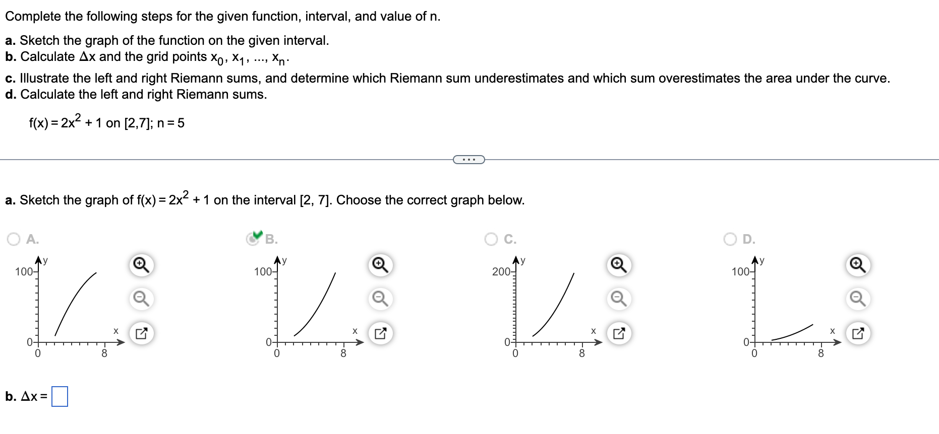 Solved Complete the following steps for the given function, | Chegg.com
