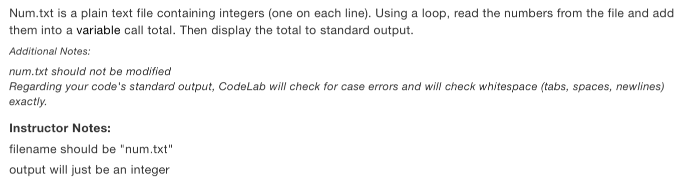 Solved Num.txt is a plain text file containing integers (one | Chegg.com