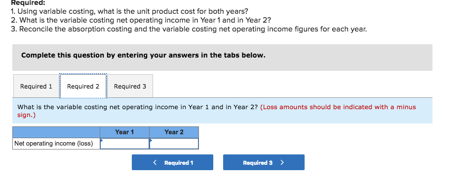 Solved Check my work Problem 6-19 Variable Costing Income | Chegg.com