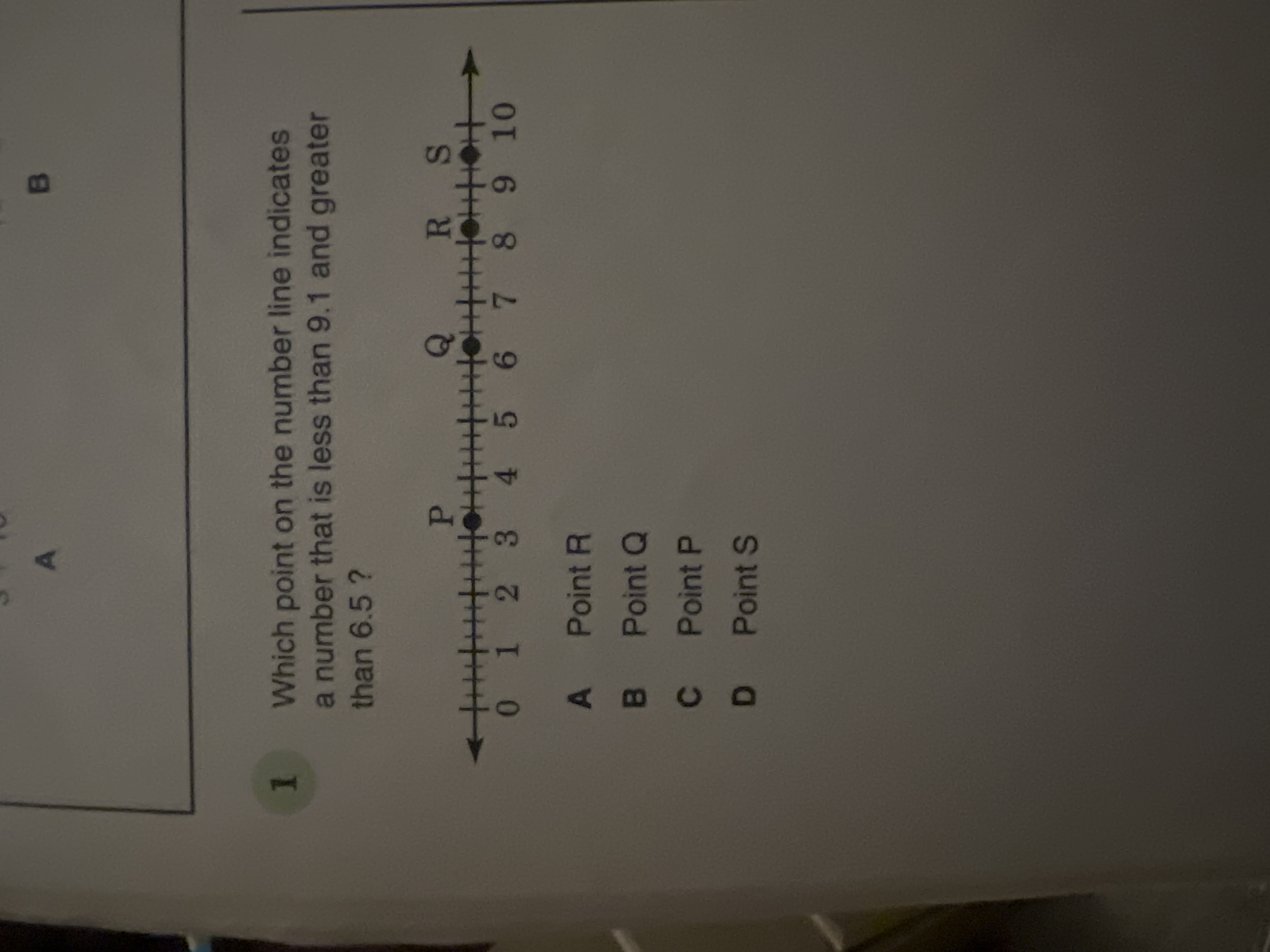 Solved Which point on the number line indicatesa number that | Chegg.com