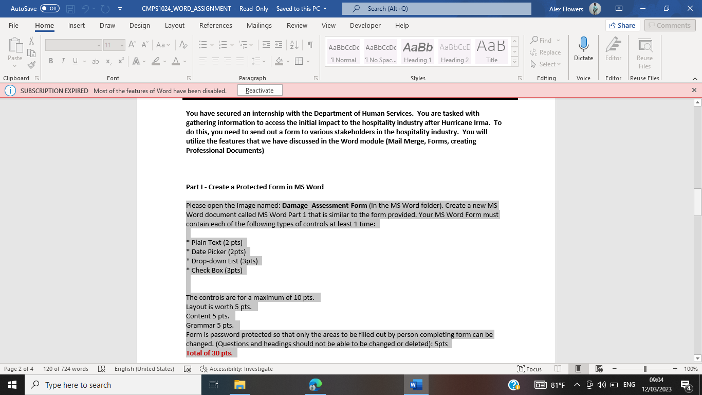 You have secured an internship with the Department of | Chegg.com
