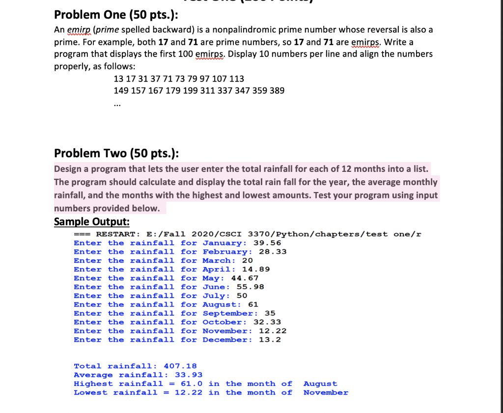 Solved For the following questions utilize Python as the | Chegg.com