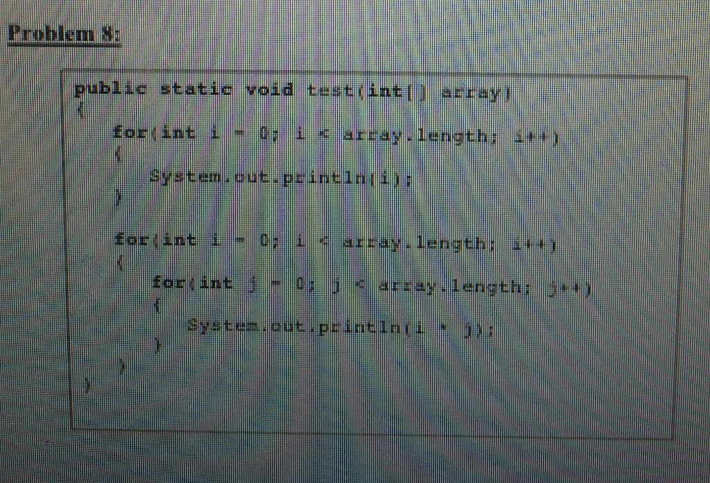 Solved Problem: publia statia boolaaa hide int[] array) | Chegg.com