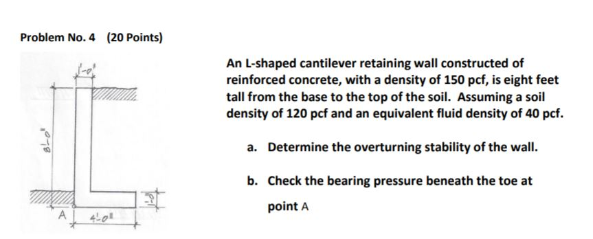 Solved Problem No. 4 (20 Points) An L-shaped cantilever | Chegg.com