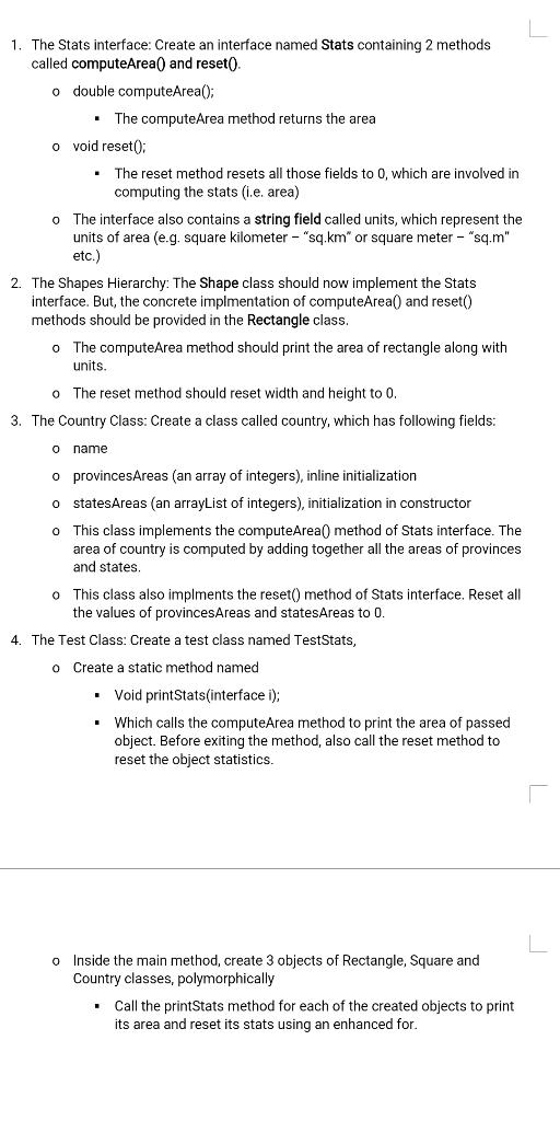 Solved JAVA PROGRAM : Use the concept of Interference and | Chegg.com