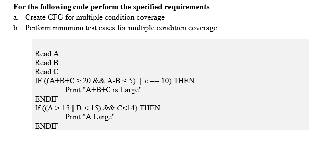 Solved For the following code perform the specified | Chegg.com