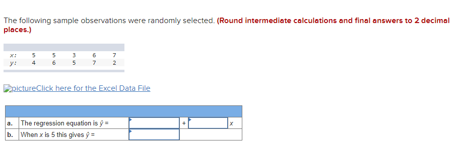 Solved The following sample observations were randomly | Chegg.com