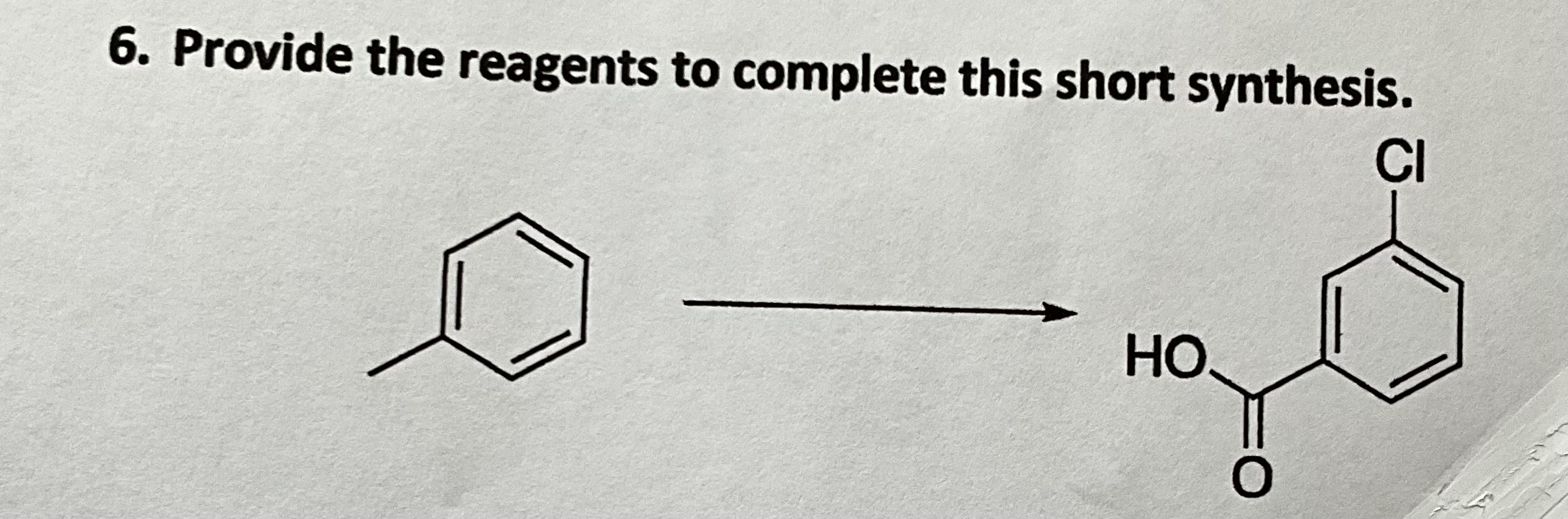 Provide the reagents to complete this short | Chegg.com