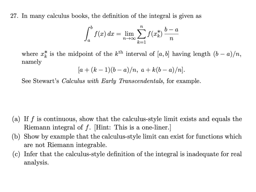 Solved 27. In many calculus books, the definition of the | Chegg.com