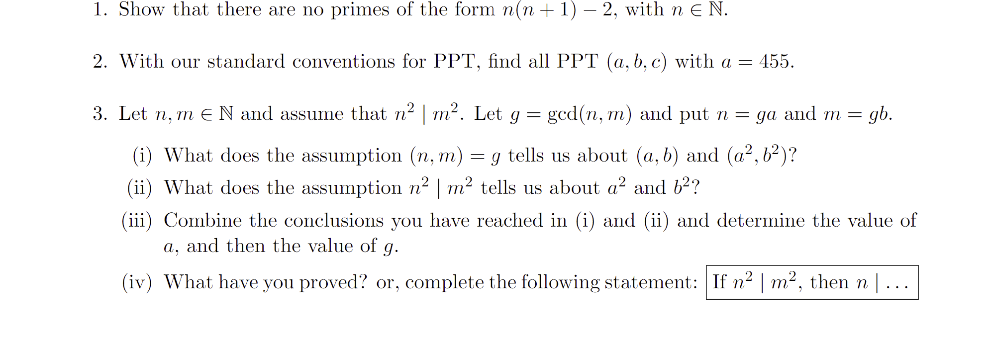 Solved 1. Show that there are no primes of the form | Chegg.com