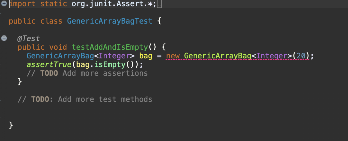 Solved • Make ObjectArrayBag implement Bag and test it. | Chegg.com