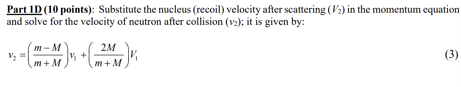 Solved Problem 1: (40 points): A neutron collides with a | Chegg.com