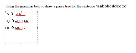 Solved . Using the grammar below, draw a parse tree for the | Chegg.com
