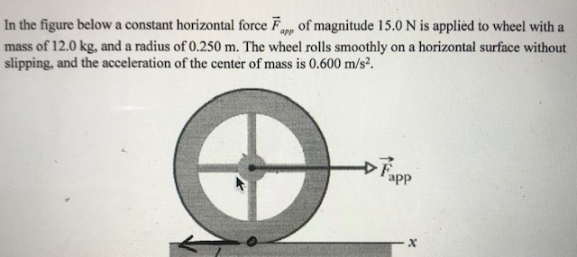 Solved a) what is the force of static friction on the wheel | Chegg.com