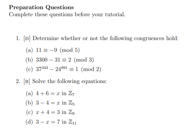 Solved Preparation Questions Complete these questions before | Chegg.com