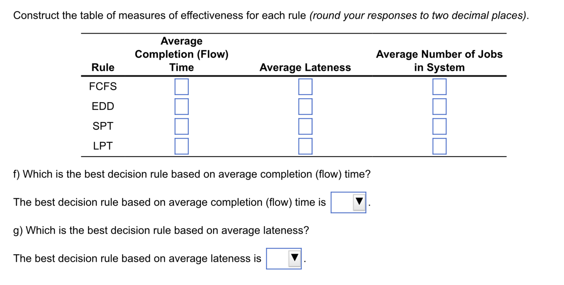 Solved \begin{tabular}{lcc} \hline \multicolumn{1}{c}{ JOB } | Chegg.com