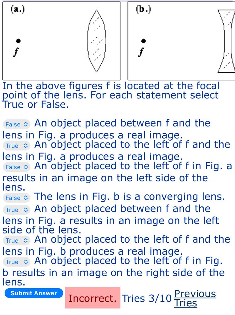 Solved (a.) f˙ In the above figures f is located at the | Chegg.com